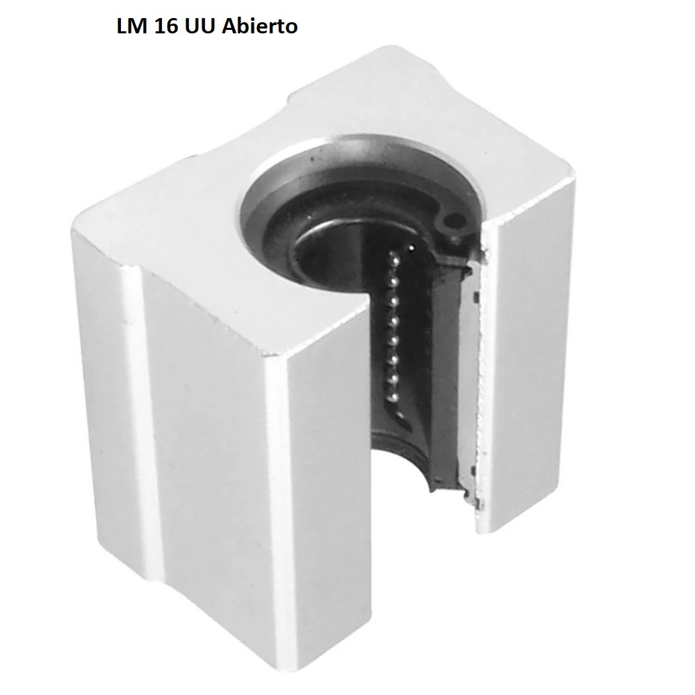 Rodamiento Lineal SBR16UU-OP Abierto - IN CNC
